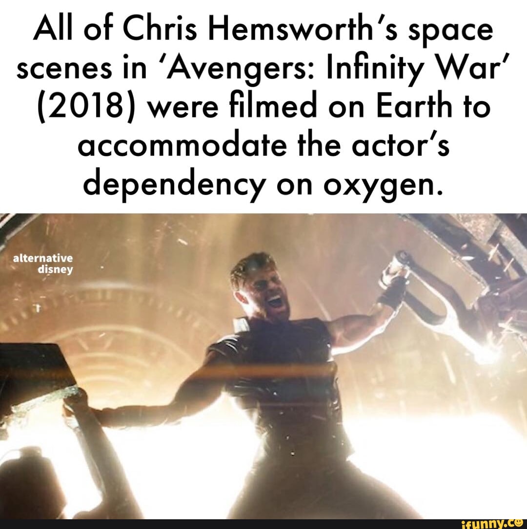 All of Chris Hemsworth's space scenes in 'Avengers: Infinity War' (2018 ...