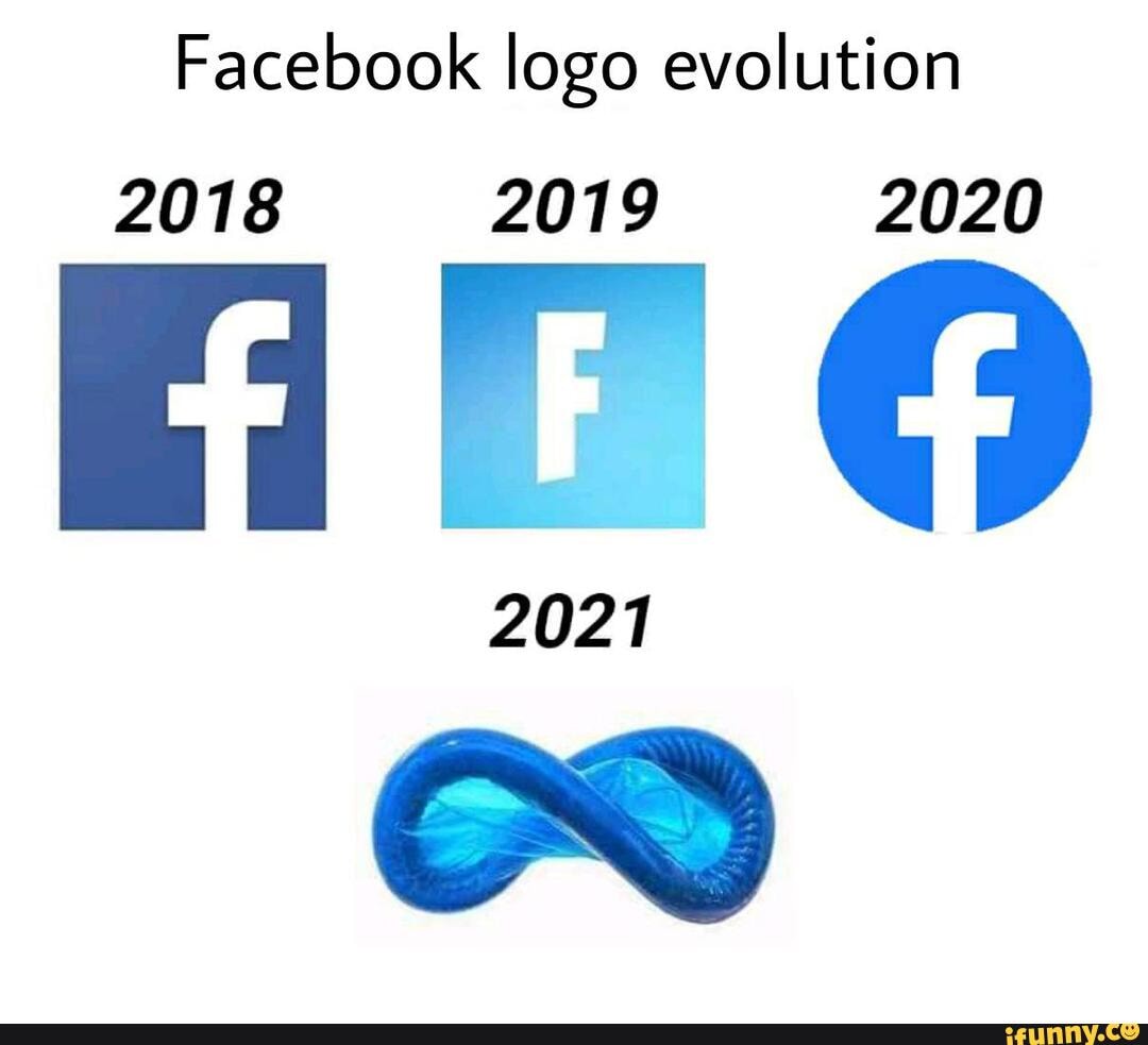 Facebook logo evolution 2018 2019 2020 fF RE - iFunny