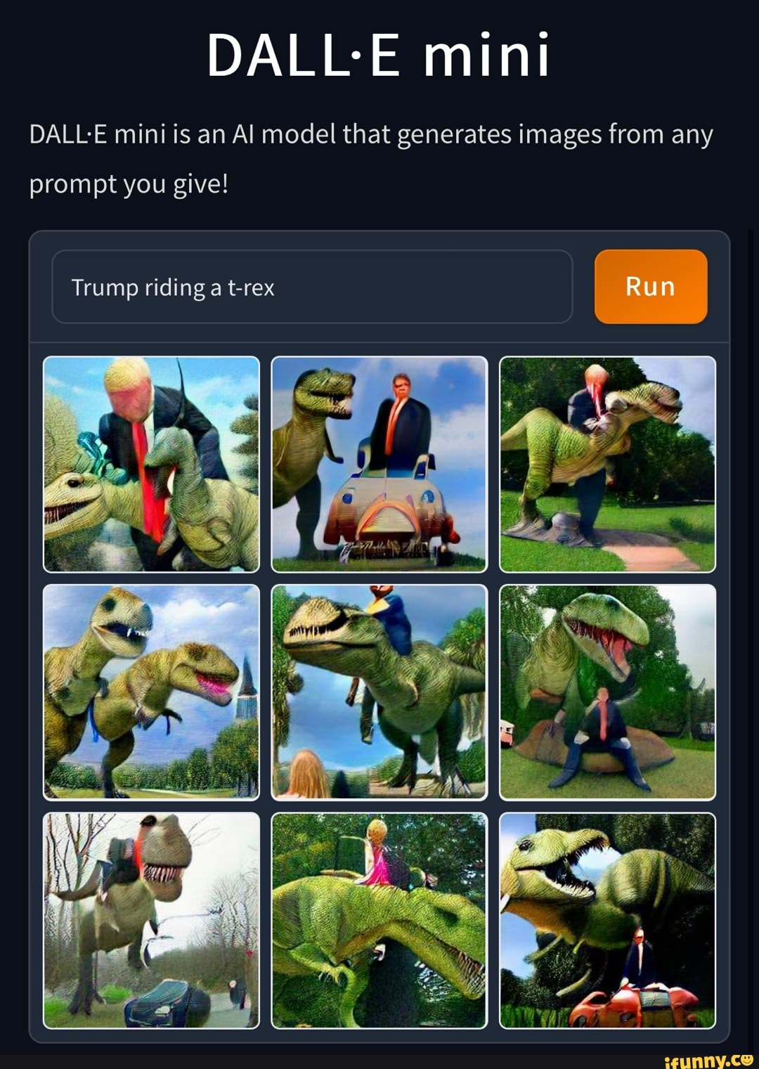 DALL-E mini DALL-E mini is an Al model that generates images from any ...