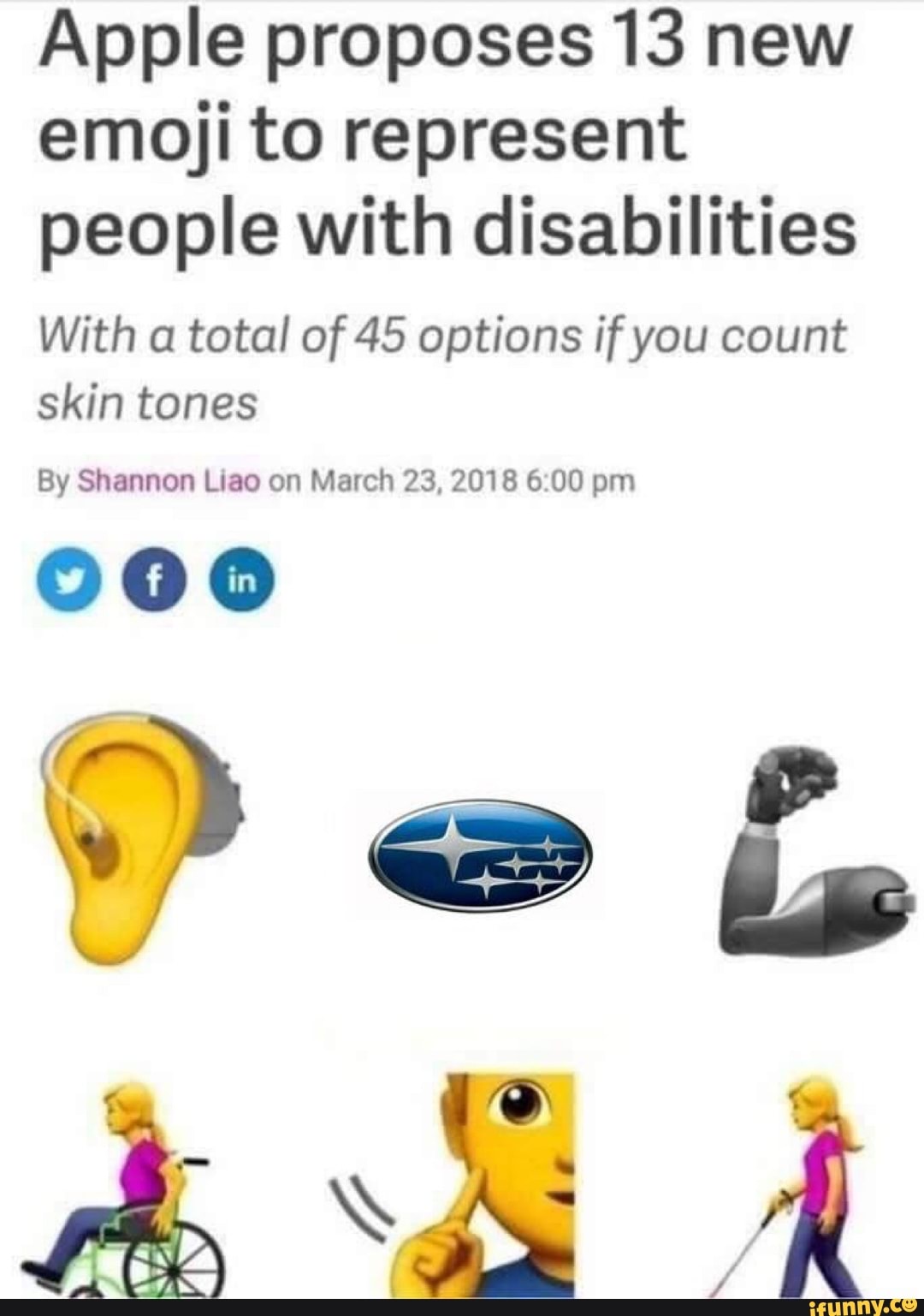 Apple proposes 13 new emoji to represent people with disabilities With ...