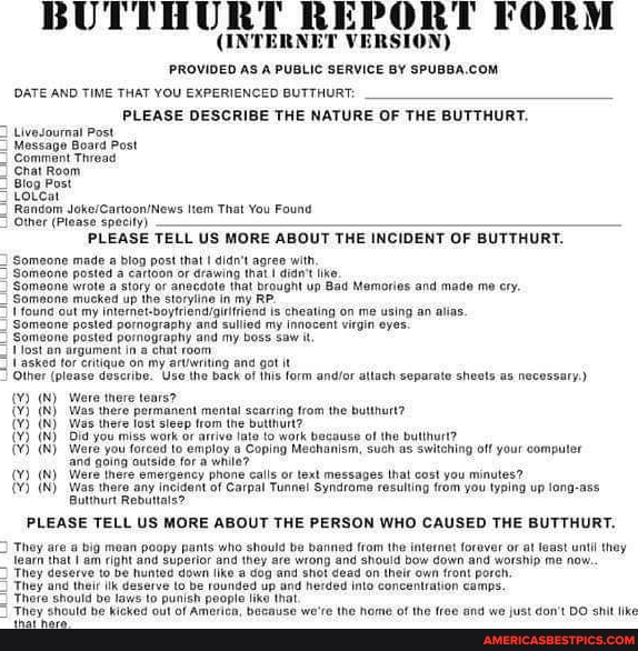BU THURY REPORT FORM (INTERNET VERSION) PROVIDED AS A PUBLIC SERVICE BY ...