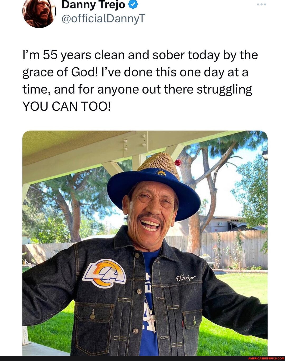 YES DANNY 👏 Congrats!! ♥️ @officialdannytrejo - Danny Trejo I'm 55 ...