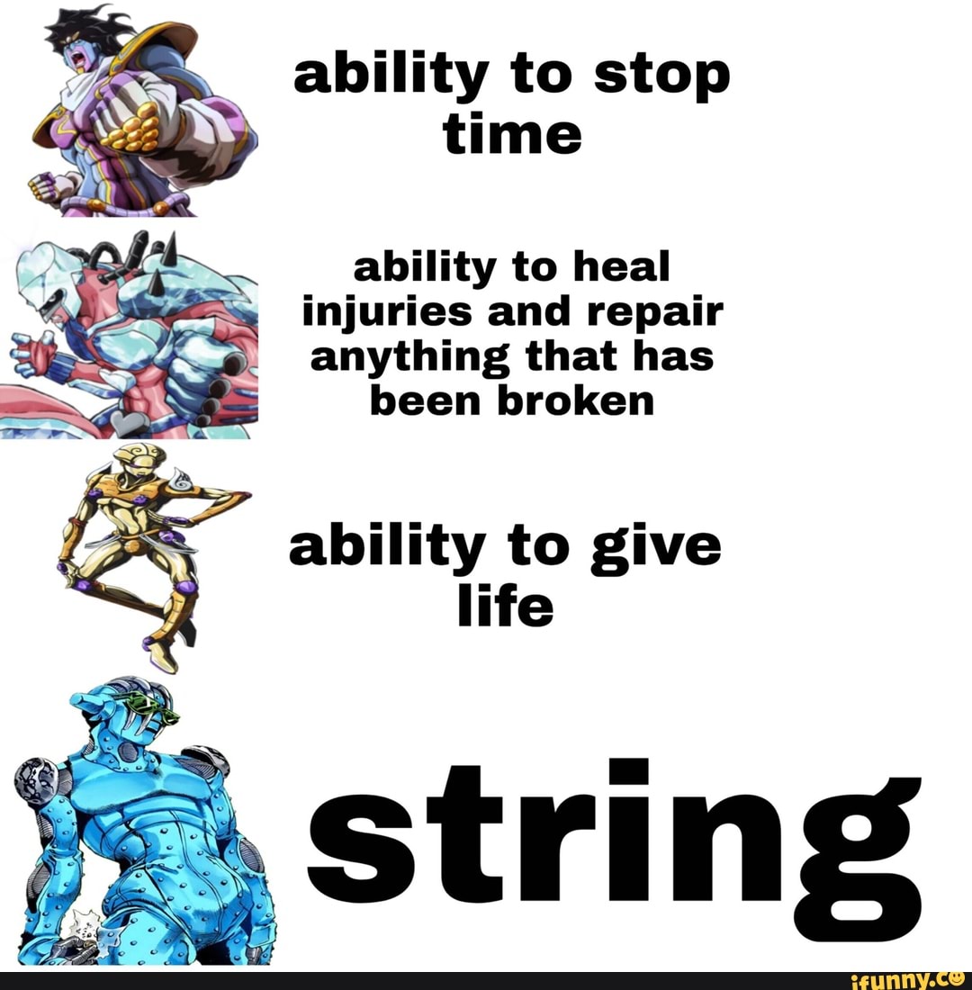 Ability to stop time ability to heal injuries and repair anything that ...