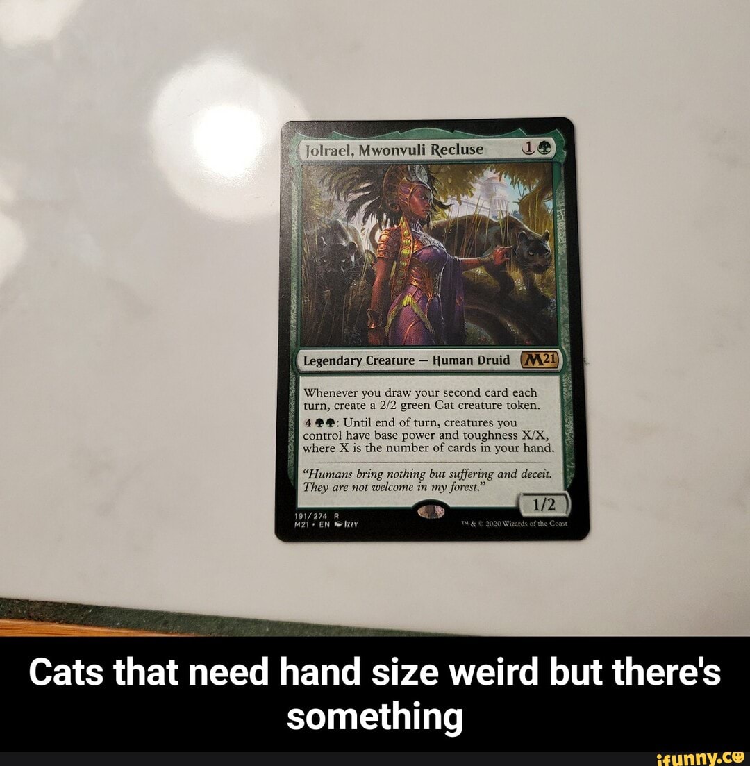 Whenever you draw your second card each turn, create a 2/2 green Cat ...