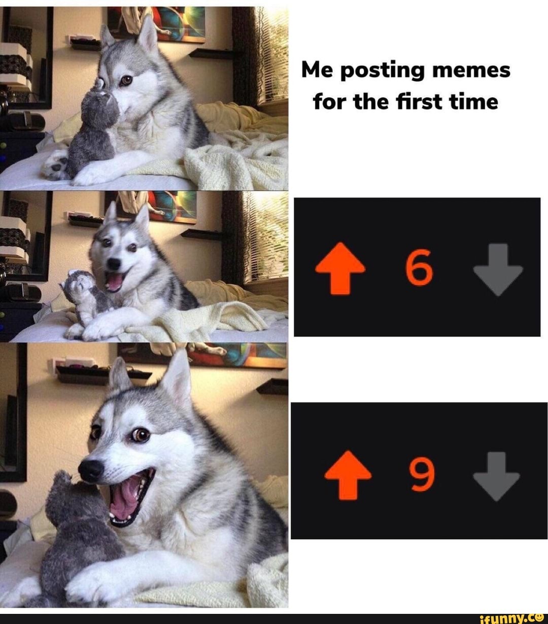Me posting memes for the ﬁrst time - iFunny