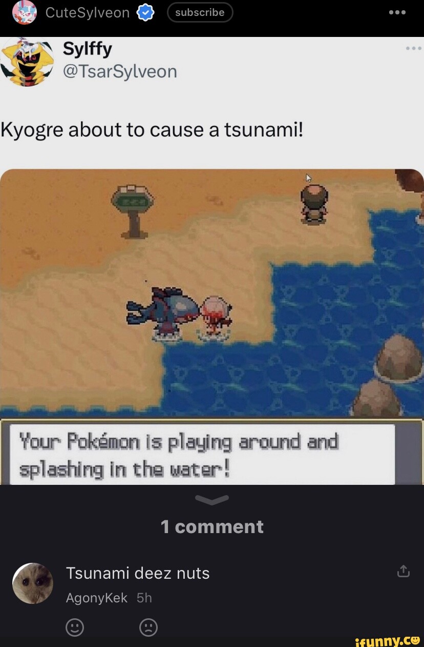 CuteSylveon (subscribe Kyogre about to cause a tsunami! Your Pokemon is ...