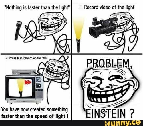 "Nothing is faster than the light*I 1. Record video of the light ...