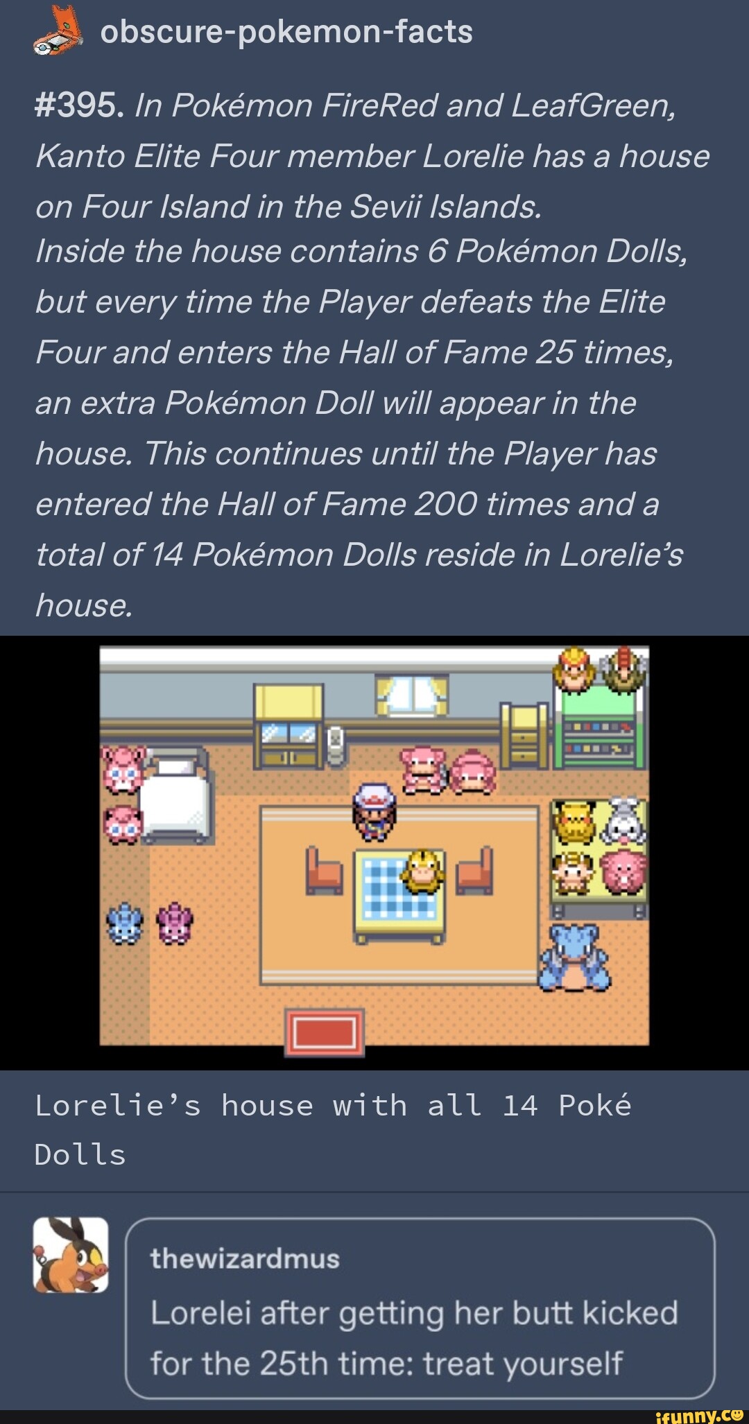 #395. In Pokemon FireRed and LeafGreen, Kanto Elite Four member Lorelie ...
