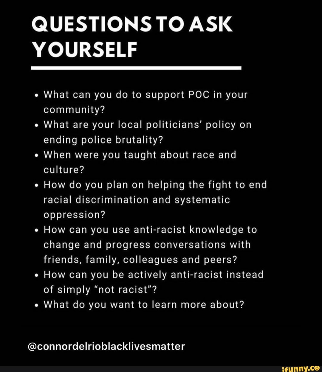QUESTIONS TO ASK YOURSELF e What can you do to support POC in your ...