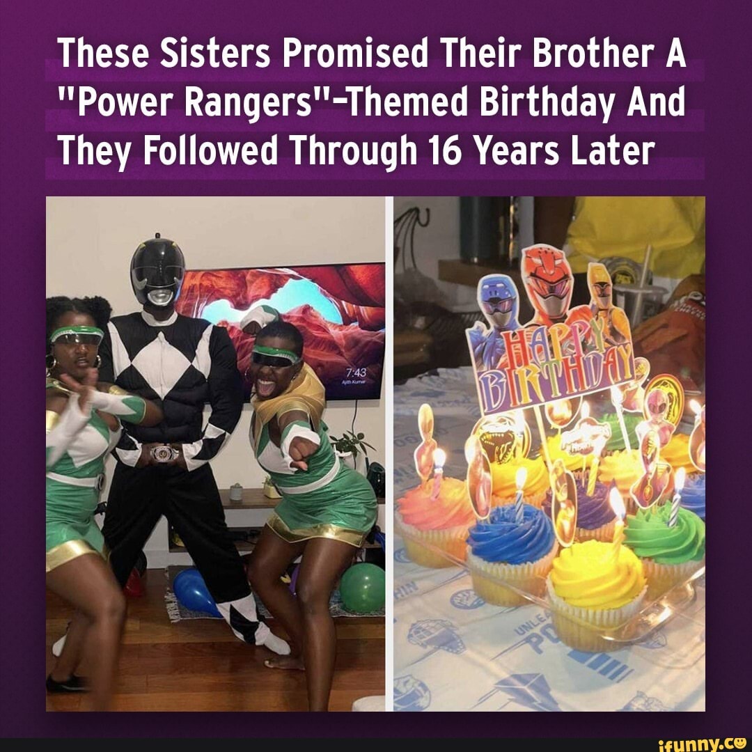 These Sisters Promised Their Brother A "Power Rangers" -Themed Birthday ...