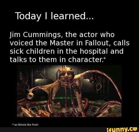 Today I learned... Jim Cummings, the actor who voiced the Master in ...