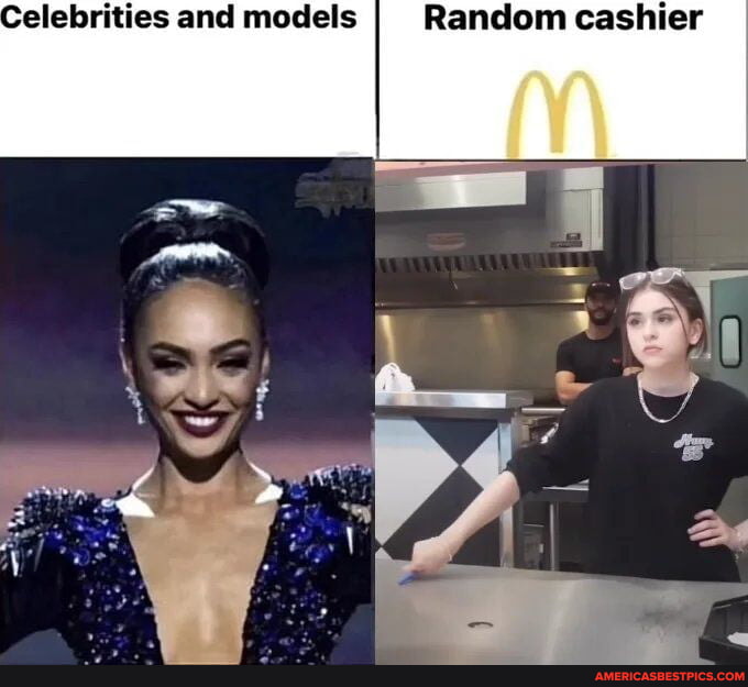 Elebrities and models I Random cashier - America’s best pics and videos