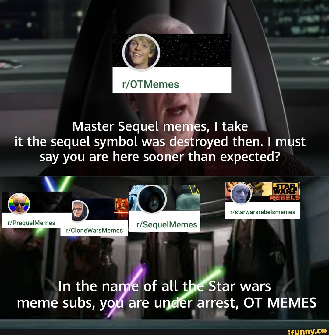 Master Sequel memes, I take it the sequel symbol was destroyed then. I ...