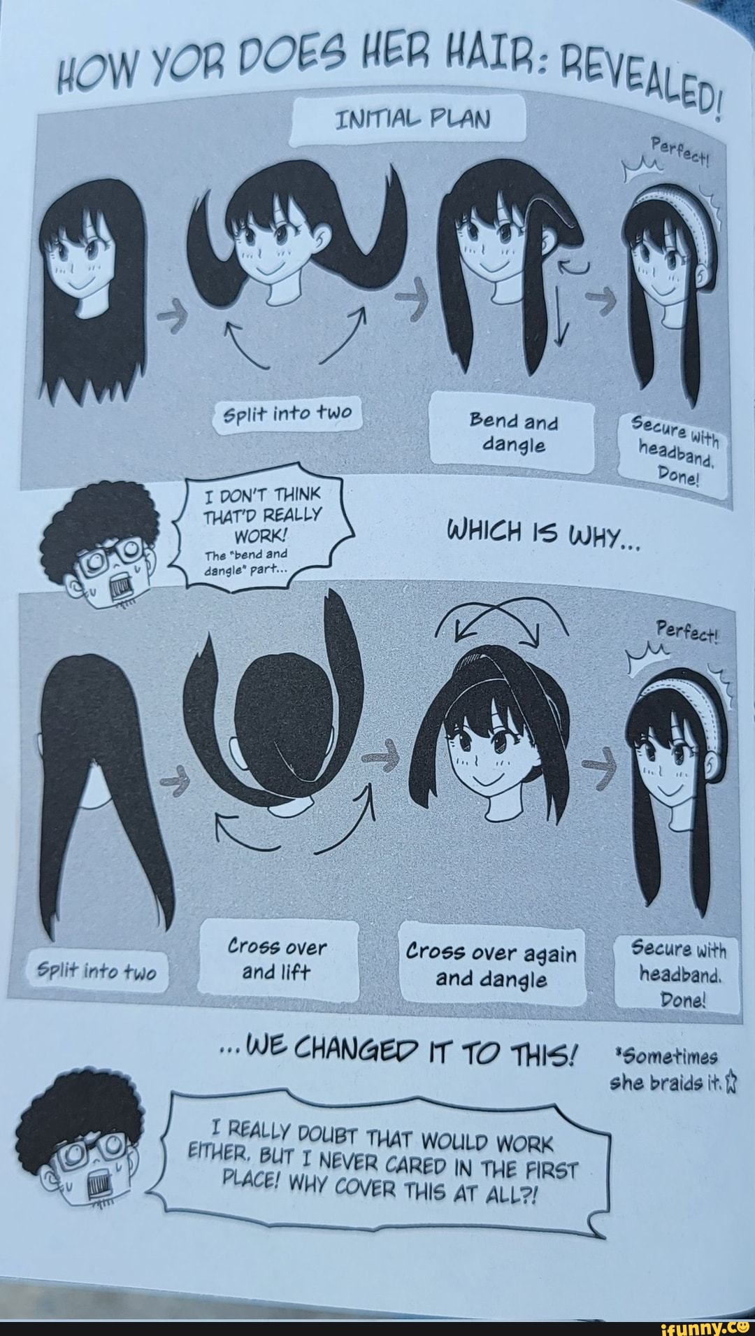 HOW YOR DOES HER HAIR. REVEAL INITIAL PLAN Split into two Bend and ...