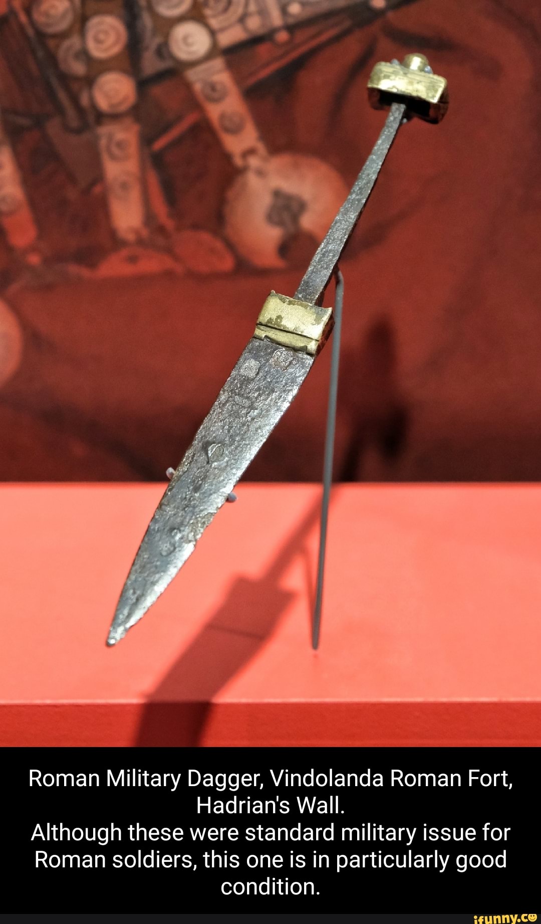 Roman Military Dagger, Vindolanda Roman Fort, Hadrian's Wall. Although ...