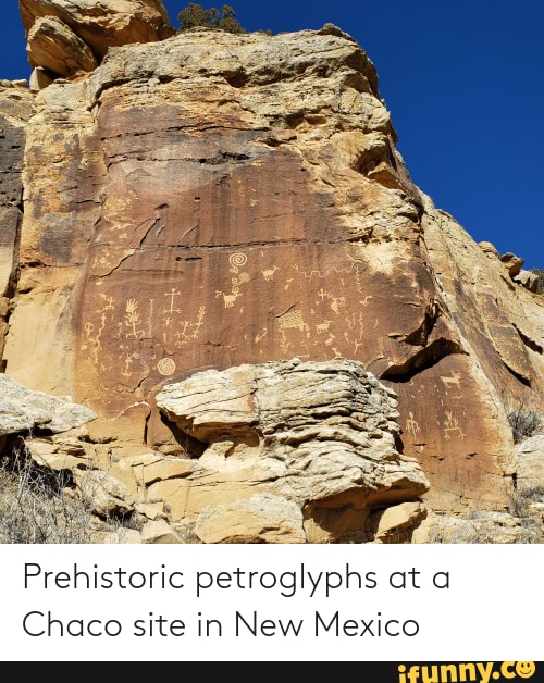 Prehistoric petroglyphs at a Chaco site in New Mexico - Prehistoric ...