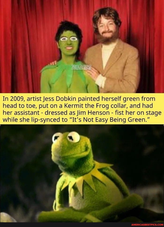 In 2009, artist Jess Dobkin painted herself green from head to toe, put ...