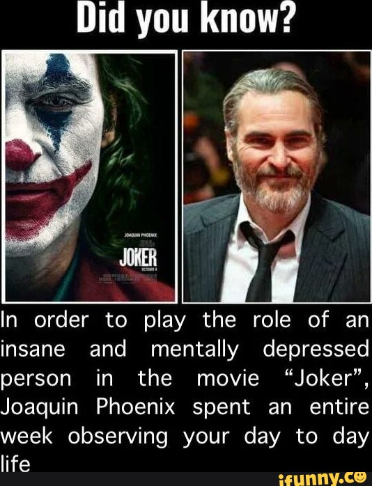 Did you know? In order to play the role of an insane and mentally ... Did you know? In order to play the role of an insane and mentally ...