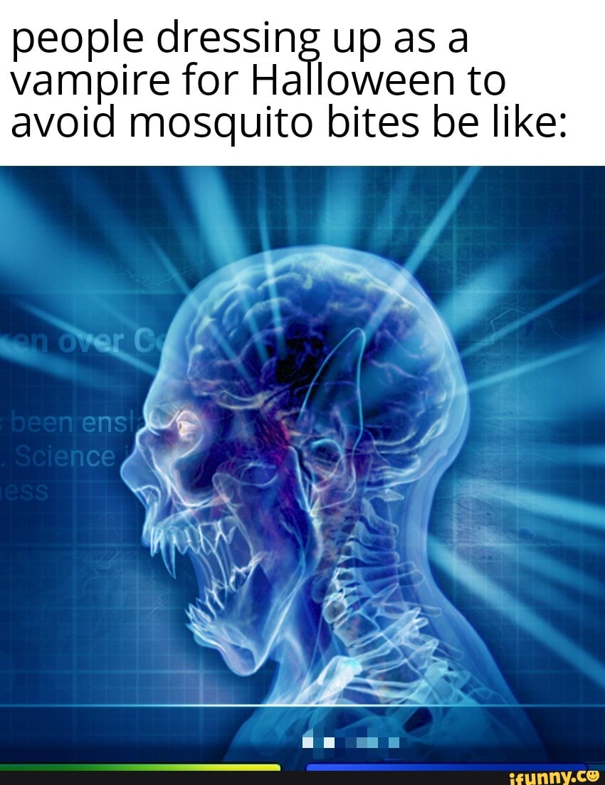 People dressing up as a vampire for Halloween to avoid mosquito bites ...