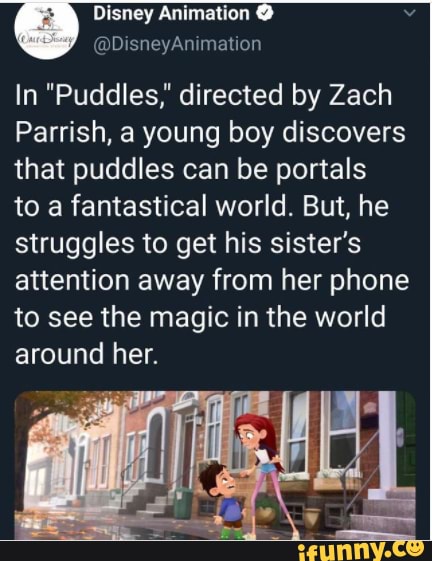Disney Animation In "Puddles," directed by Zach Parrish, a young boy ...