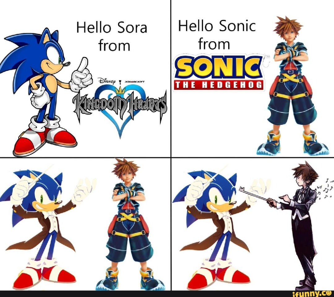 Hello Sonic from Hello Sora - iFunny