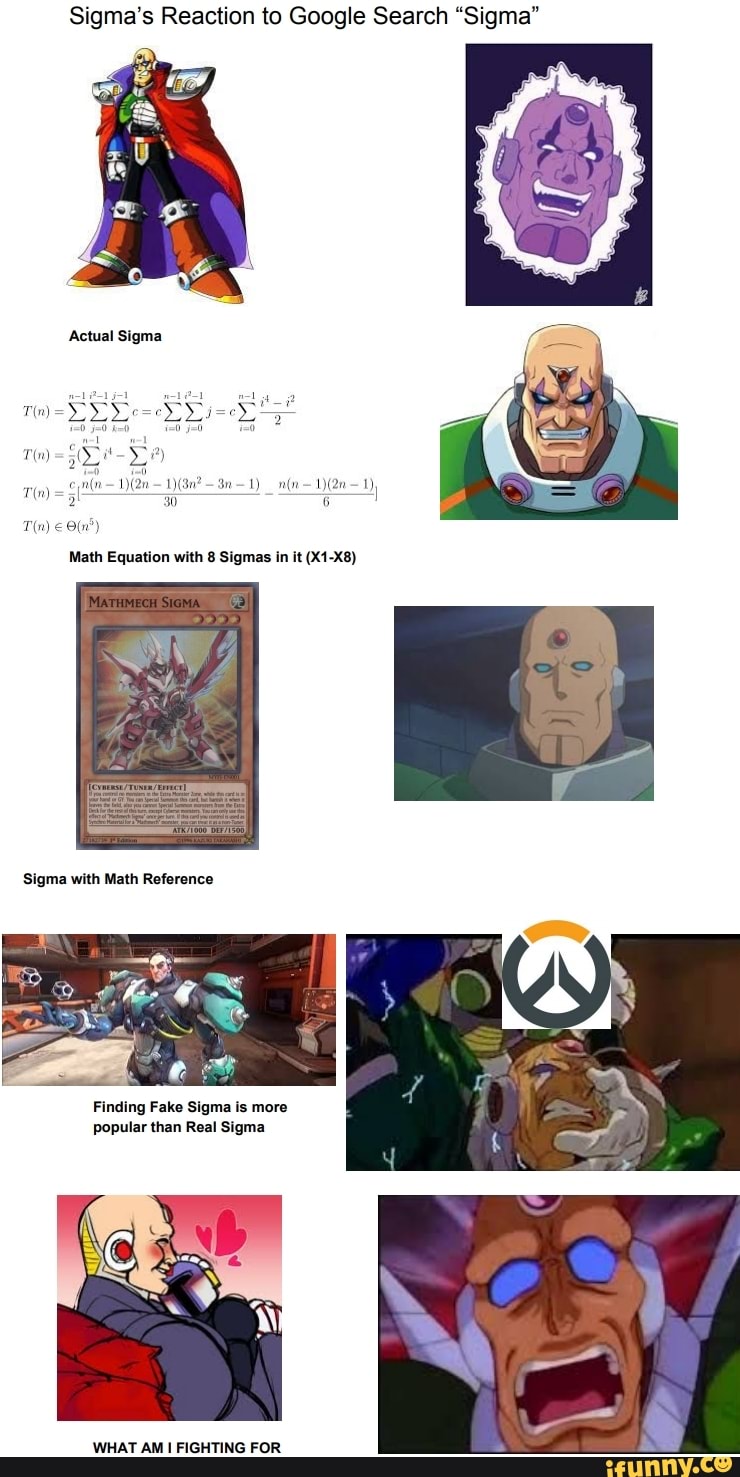 Sigma's Reaction to Google Search "Sigma" Tin) 30 6 Math Equation with ...