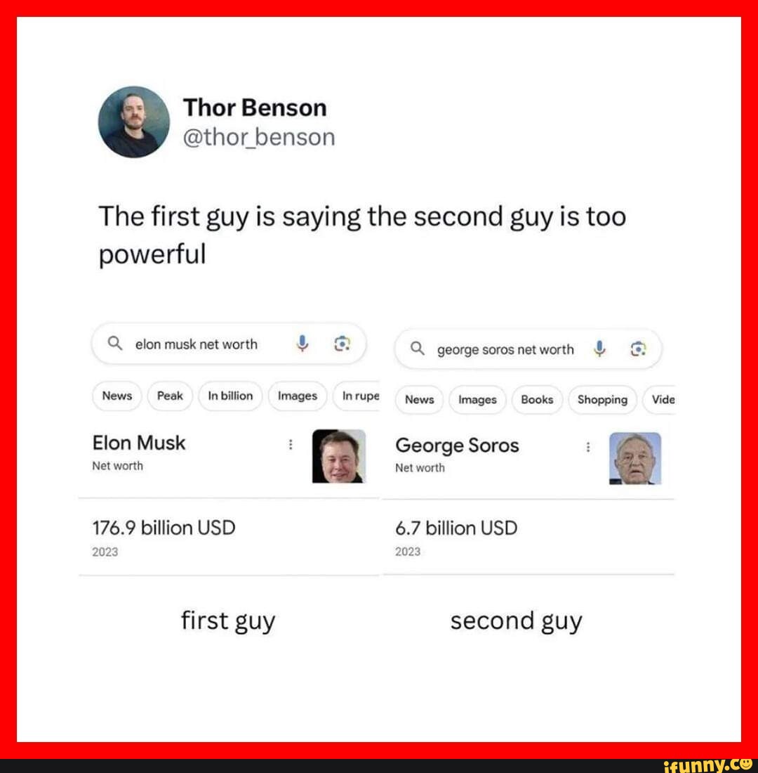 Thor Benson @thor benson The first guy is saying the second guy is too ...