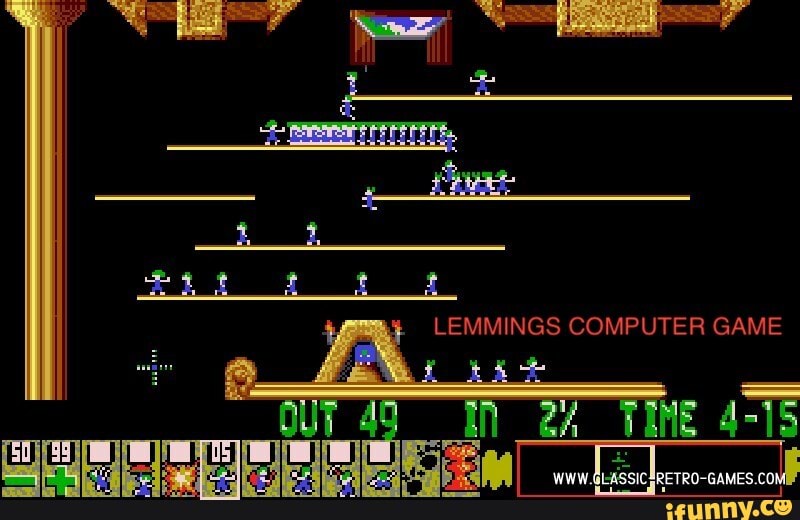 #Lemmings #Lemming - LEMMINGS COMPUTER GAME - iFunny Brazil