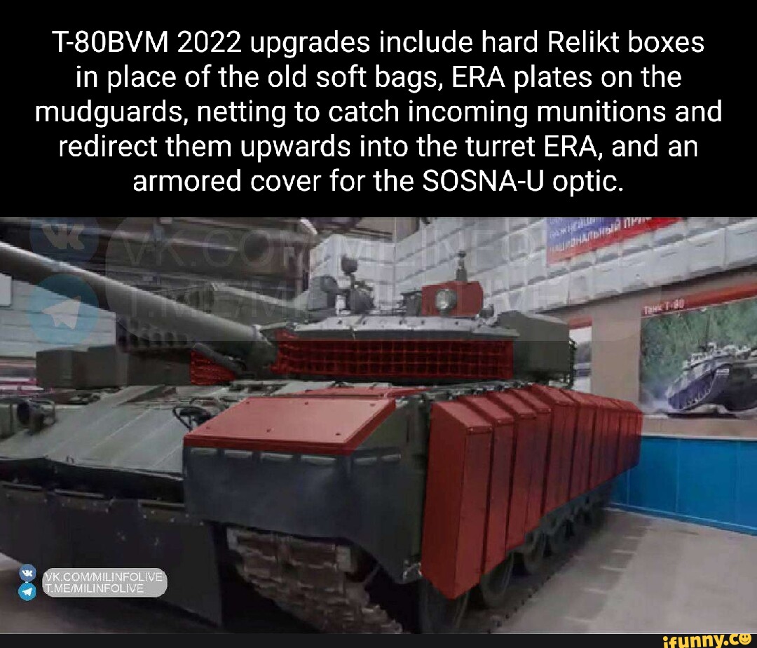 T-80BVM 2022 upgrades include hard Relikt boxes in place of the old ...