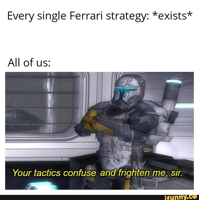 Every single Ferrari strategy: *exists* All of us: Your tactics confuse ...