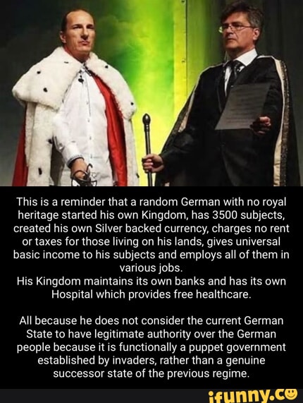 This is a reminder that a random German with no royal heritage started ...