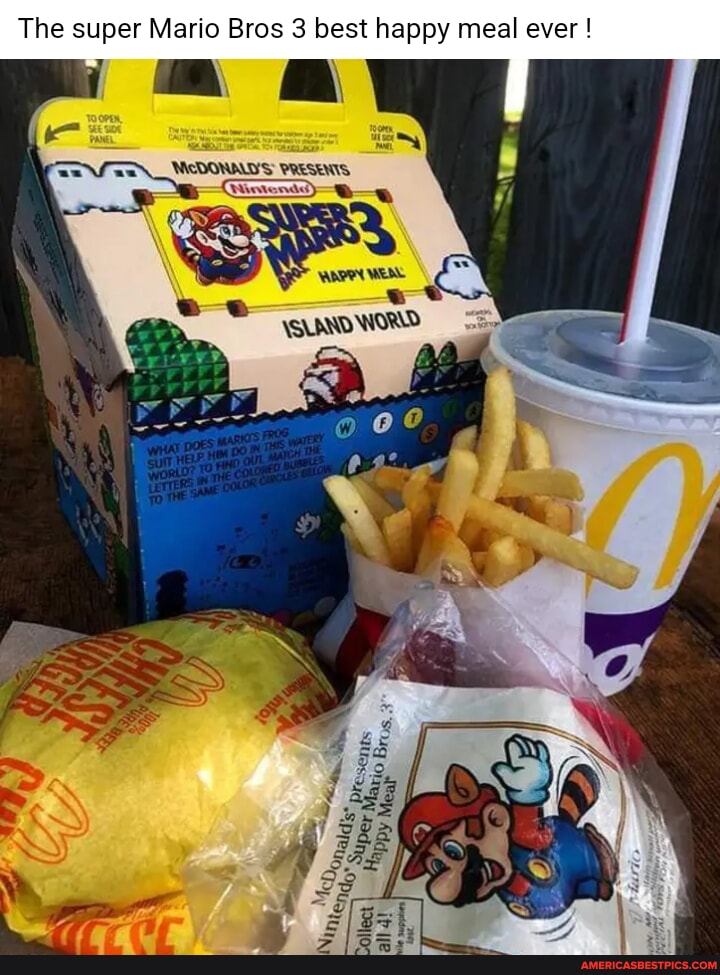 The super Mario Bros 3 best happy meal ever ! WIcDORALD'S: PRESENTS ...