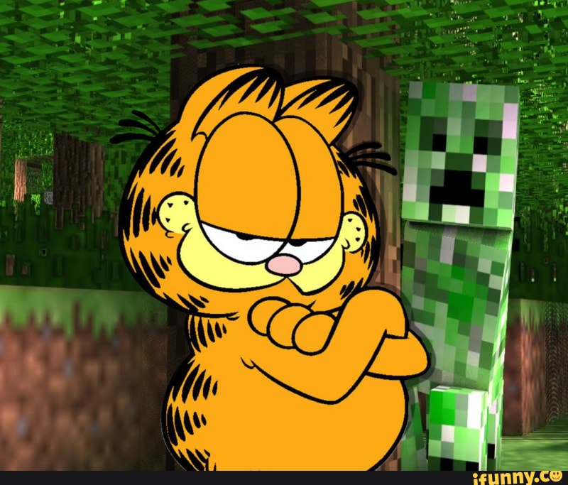 Garfield_in_minecraft memes. Best Collection of funny Garfield_in ...