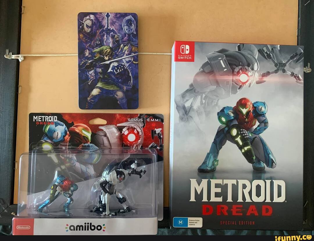 Metroid Dread Special Edition & Amiibo + Skyward Sword Steelbook - iFunny
