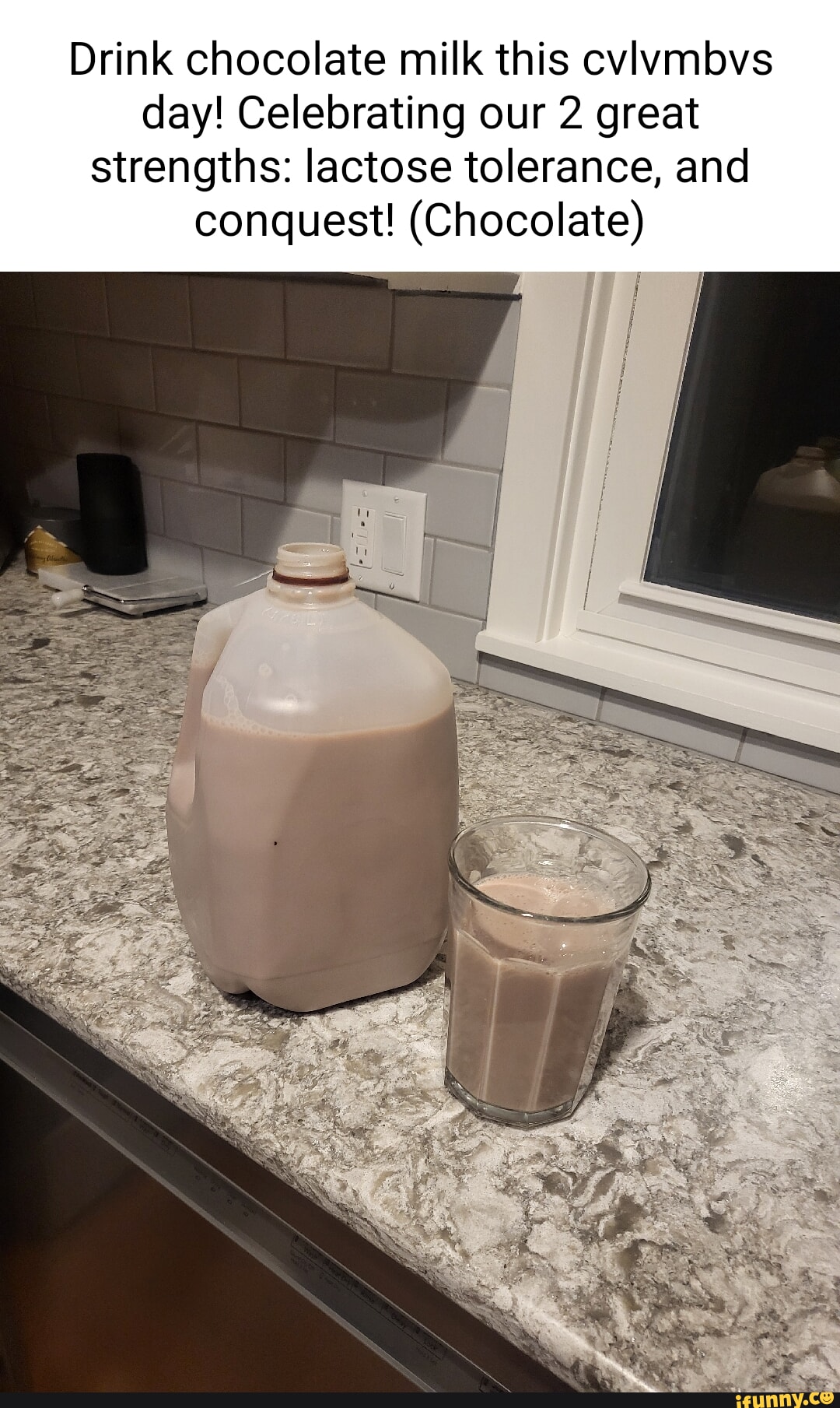 Drink chocolate milk this cvlvmbvs day! Celebrating our 2 great ...
