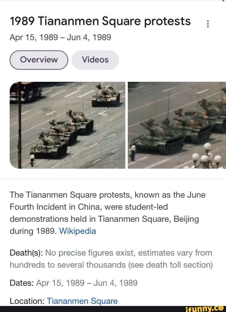 1989 Tiananmen Square protests : Apr 15, 1989 Jun 4, 1989 Videos The ...