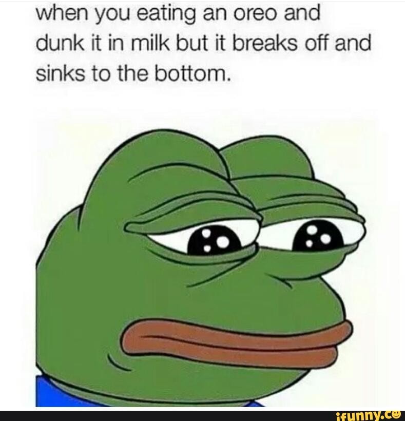 This is adorable :) - when you eating an oreo and dunk it in milk but ...