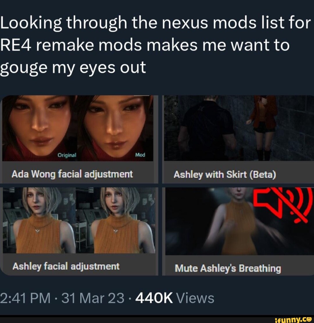 Looking through the nexus mods list for remake mods makes me want to ...