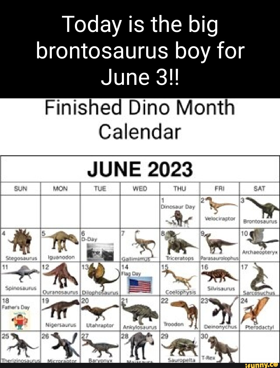 Today is the big brontosaurus boy for June 3!! Finished Dino Month ...