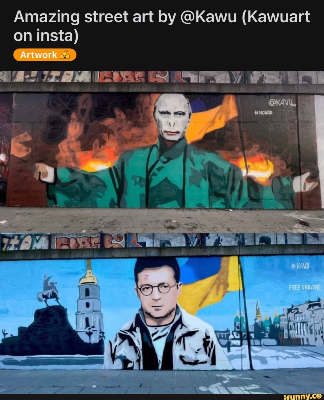 Amazing street art by @Kawu (Kawuart on insta) Artwork - iFunny