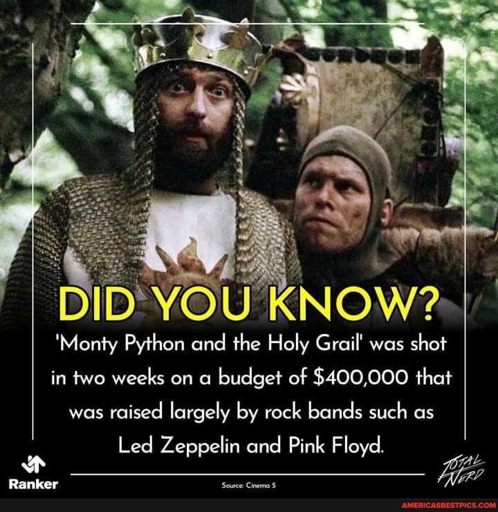 KNOW? 'Monty Python and the Holy Grail' was shot in two weeks on a ...