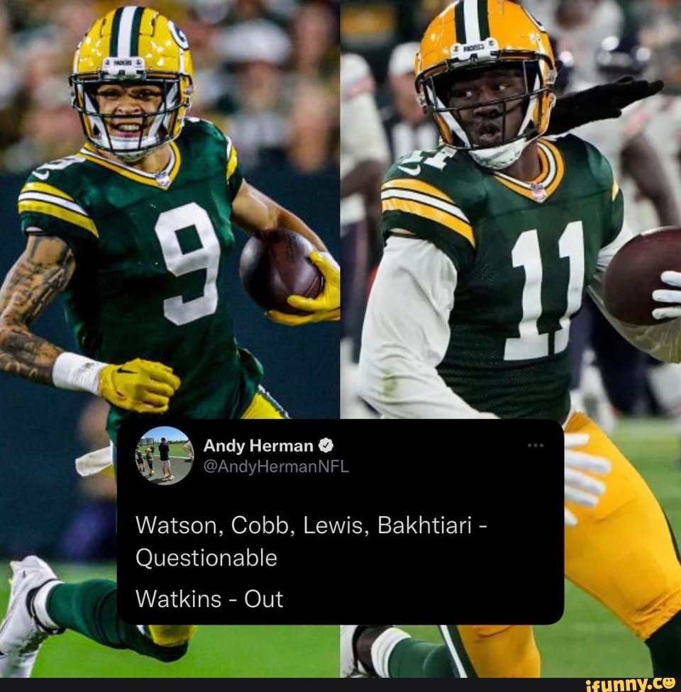 Andy Herman iAndyHermanNEL Watson, Cobb, Lewis, Bakhtiari - \ I ...