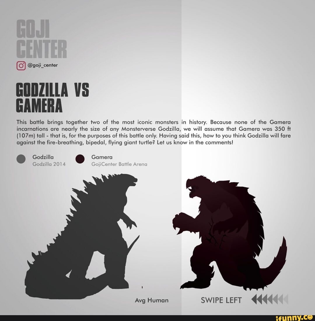 @goji_center GODZILLA VS GAMERA This battle brings together two of the ...