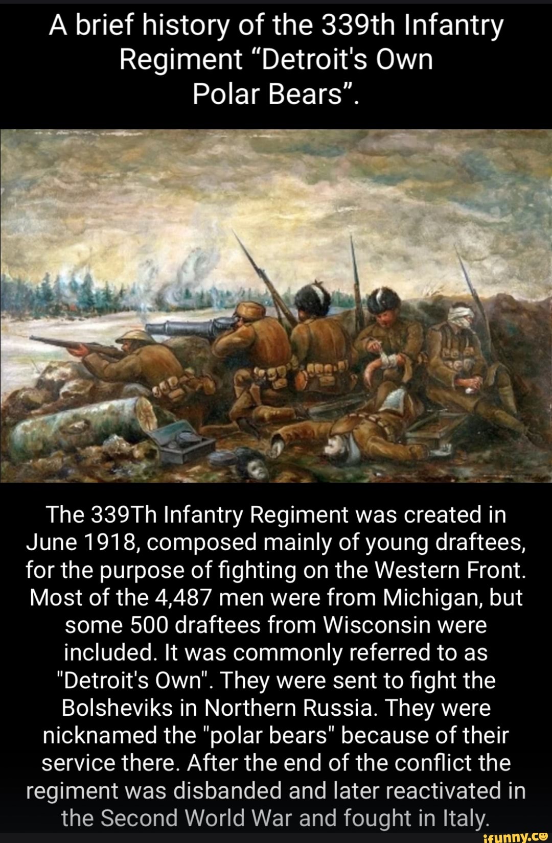 A brief history of the 339th Infantry Regiment "Detroit's Own Polar ...