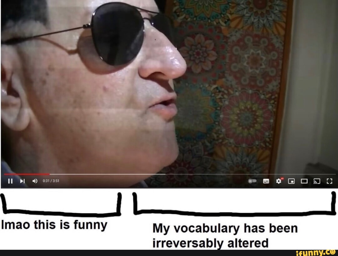 Imao this is funny My vocabulary has been irreversably altered - iFunny
