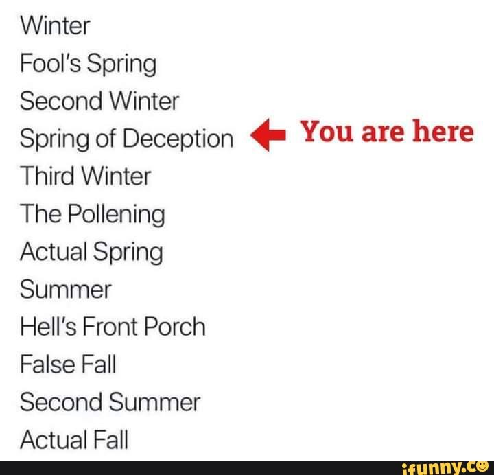 You are here - Winter Fool's Spring Second Winter Spring of Deception ...