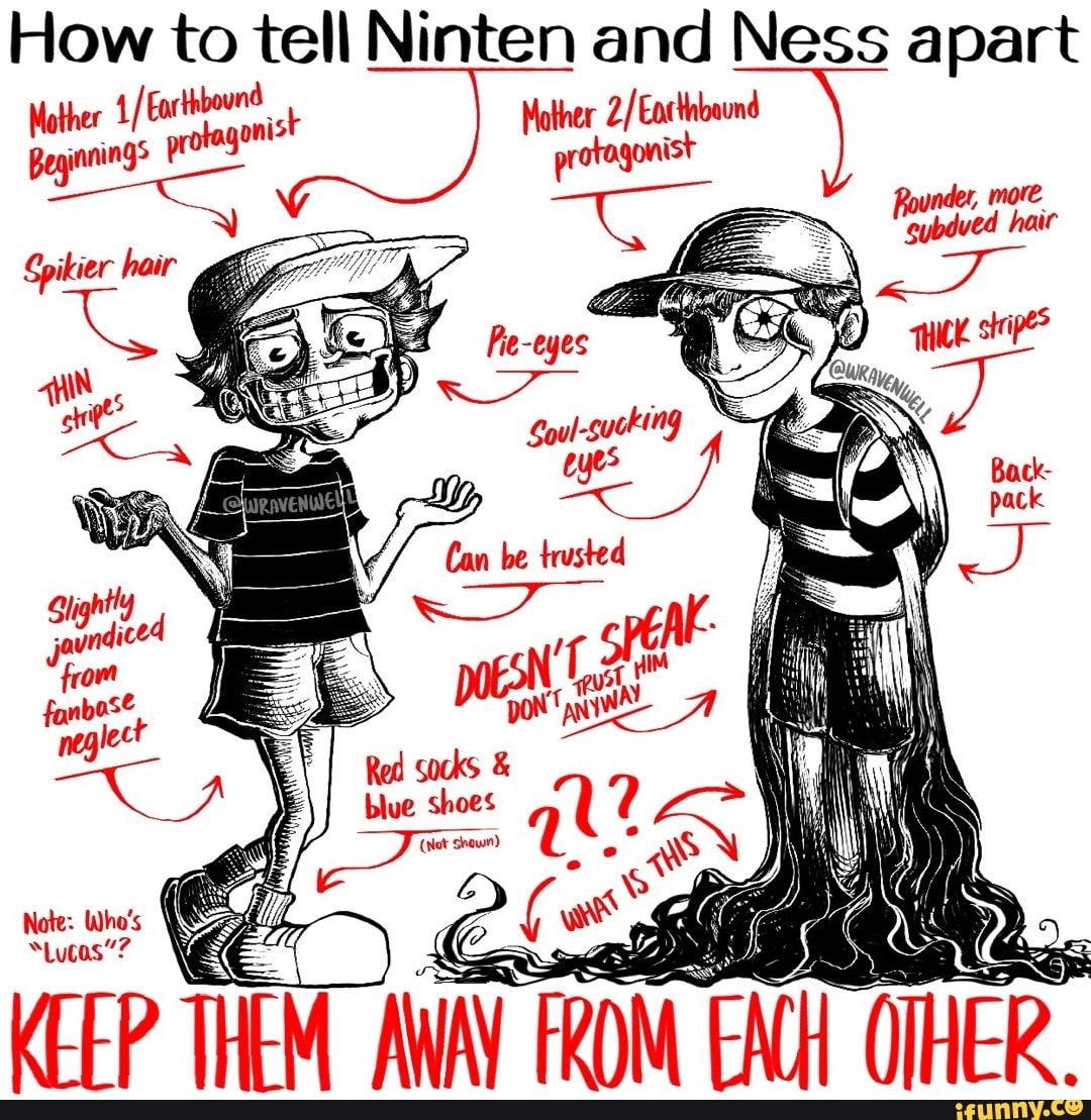 How to tell Ninten and Ness apart nd nist Mather 2/ pratagonist ...