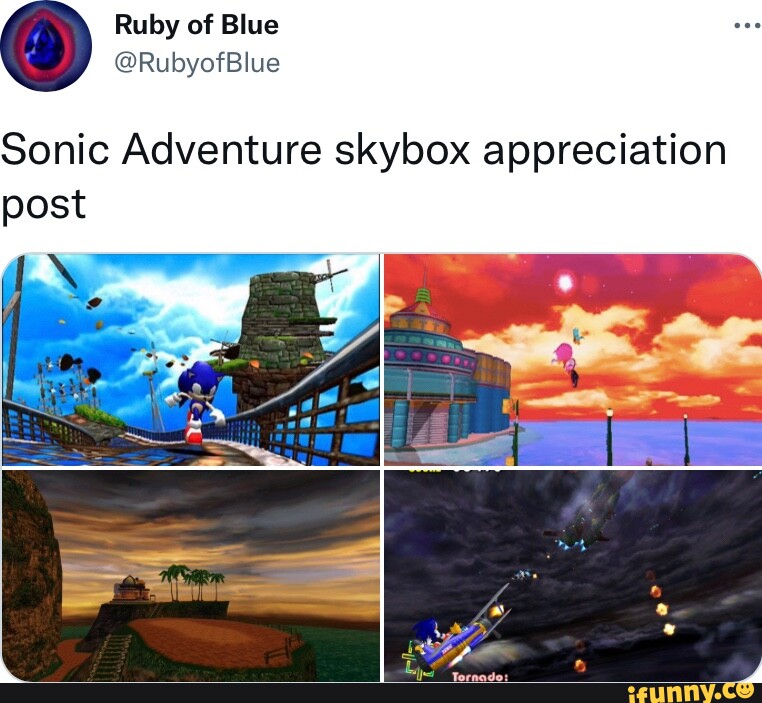 Ruby of Blue RubyofBlue Sonic Adventure skyoox appreciation post - iFunny