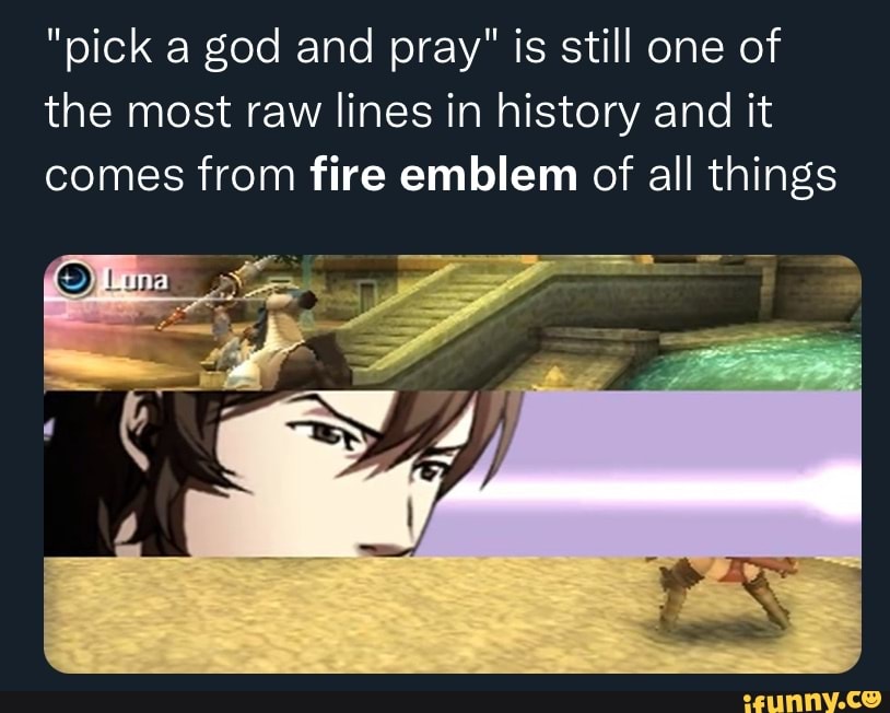 "pick a god and pray" is still one of the most raw lines in history and ...