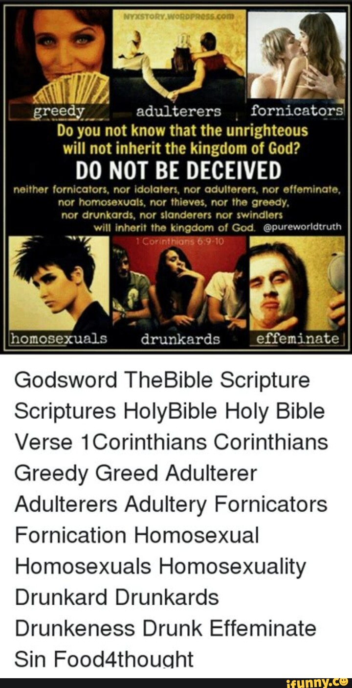 Fornicators Will Not Inherit